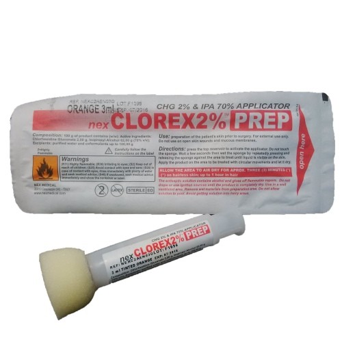NEX Clorex 2% Chlorhexidine / 70 % Alcohol Prep Applicator - Nex ...